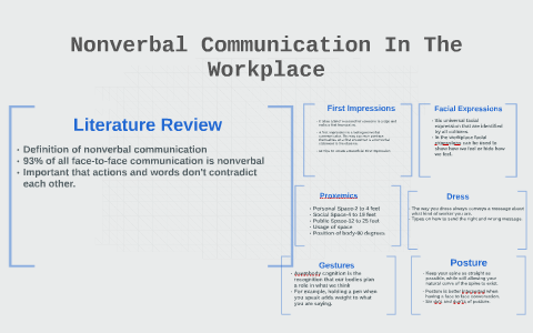 Nonverbal Communication In The Workplace by Anna Isaacson on Prezi