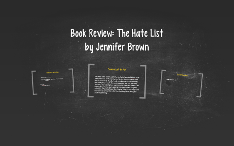 Book Review: The Hate List by Julie Chevalier on Prezi