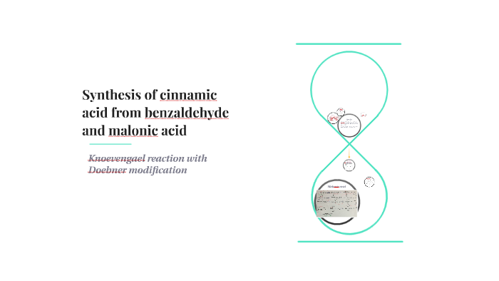 Synthesis of cinnamic acid from benzaldehyde and malonic aci by luisa ...