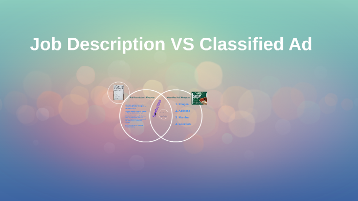 Job Description VS Classified Ad by A'Niya Gregory on Prezi