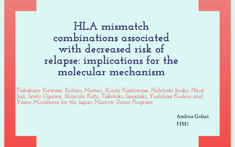 HLA mismatch combinations associated with decreased risk of relapse ...