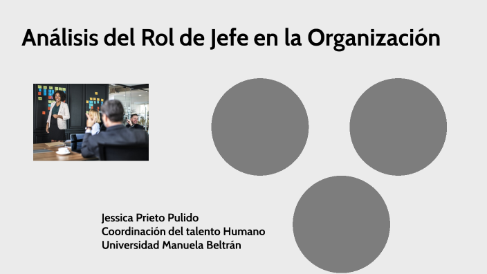Análisis del Rol de Jefe en la Organización by Jessie Pulido