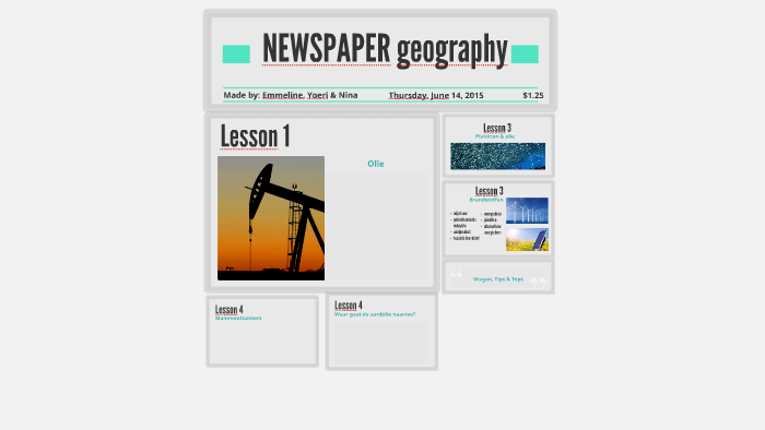 NEWSPAPER geography by Emmy Delrue on Prezi