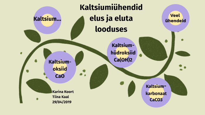 Kaltsiumiühendid elus ja eluta looduses by karina Koort on Prezi