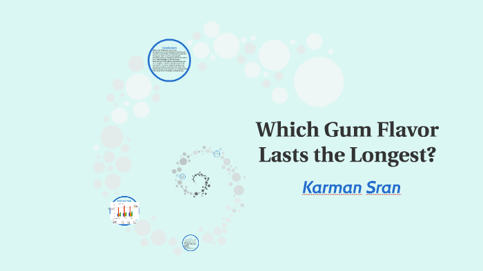 Which Gum Flavour Lasts the Longest? by Karman Sran on Prezi
