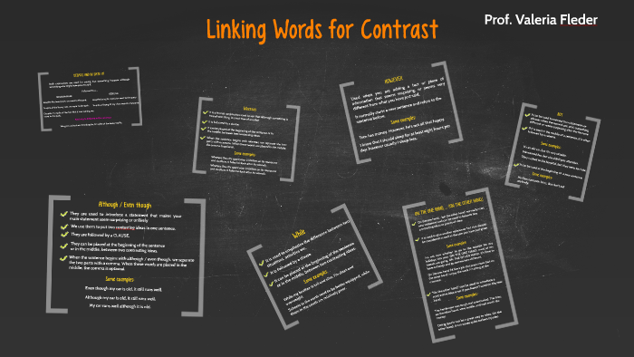 Linking Words for Contrast by Valeria Felder on Prezi