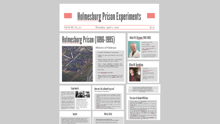 Holmesburg Prison Experiments by Jared Richard on Prezi