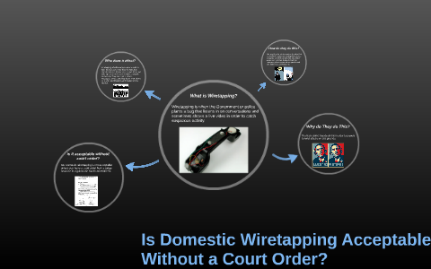 Is Domestic Wiretapping and Surveillance acceptable without by anthony ...