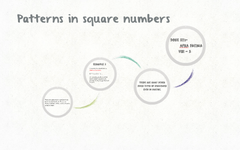 Patterns in square numbers by Mohammed Muddassir on Prezi