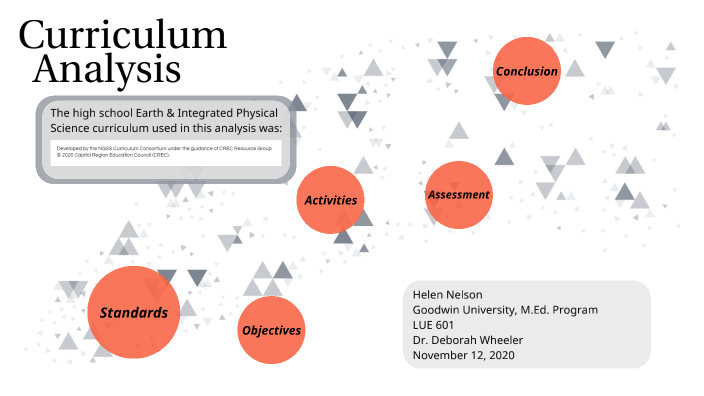 Curriculum Analysis by Helen Nelson on Prezi