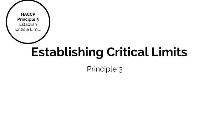 Establishing Critical Limits by Amanda Weaver on Prezi