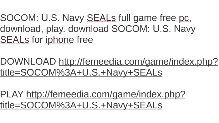 Download Game Socom For Pc Free - softisleaf