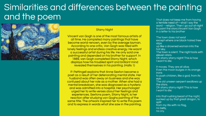 Similarities and differences between the painting and the poem by Adam ...