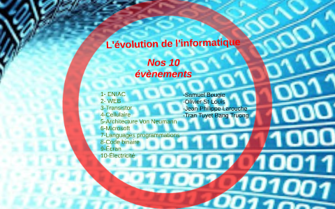 L'évolution de l'informatique by pellaboug bougie on Prezi