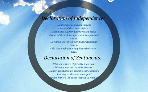 Comparing Declaration of Independence and Declaration of Sen by Destiny ...
