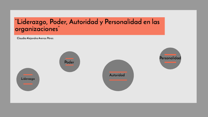 “Liderazgo, Poder, Autoridad y Personalidad en las organizaciones” by ...