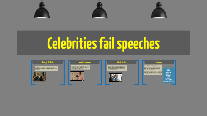 Celebrities fail speeches by Daniel Gehtin on Prezi