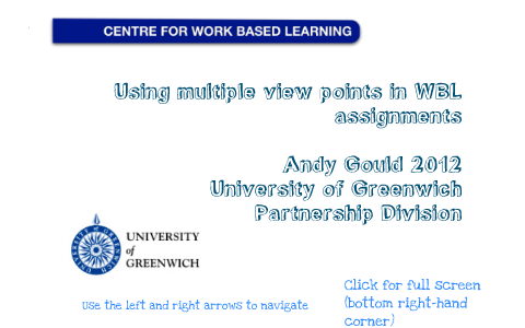 Using multiple view points in WBL by Andrew Gould on Prezi