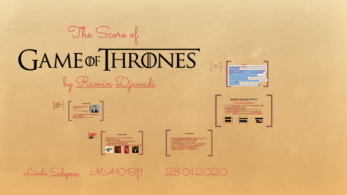 Game of Thrones Score by Linda Schyma