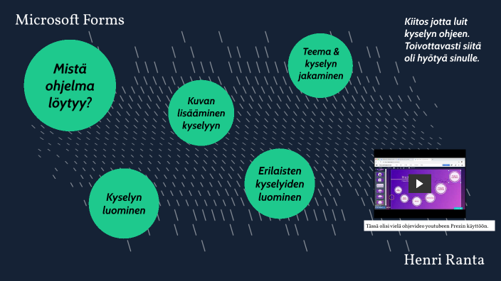 Ohje forms kyselyn tekemiseen, HR by HENRI RANTA on Prezi