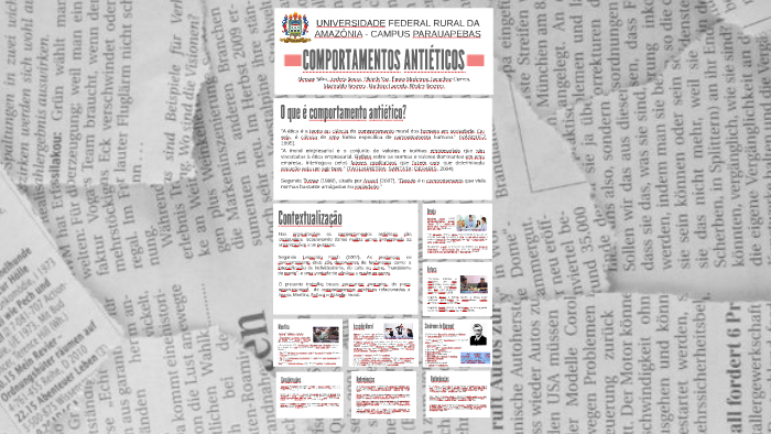 COMPORTAMENTOS ANTIÉTICOS by Ennio Medeiros on Prezi