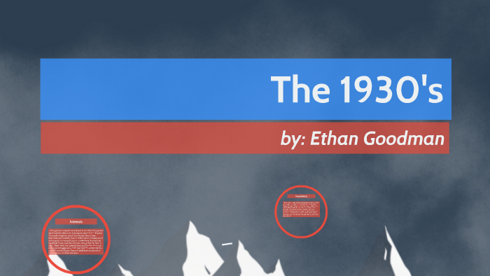 Ethan Goodman; 1930's Presentation by Amanda Wicker on Prezi