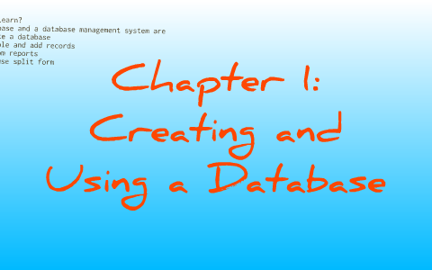 Computer Applications - Access Chapter 1 by Annette Combs