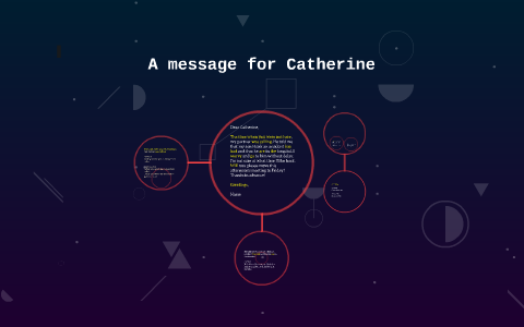 A message for Catherine by Hanan Hanan on Prezi