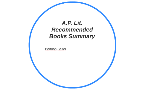 A.P. Lit. Recommended Books Summary by Bannon Seiter on Prezi