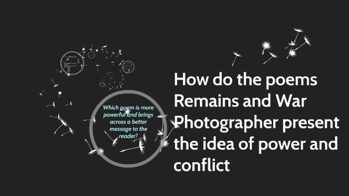 How do the poems Remains and War Photographer present the id by Holly ...