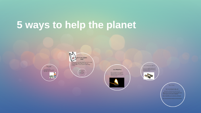 5 ways to help the planet by Elizabeth Cahalan on Prezi