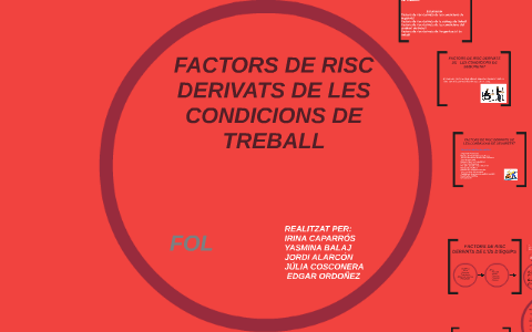 FACTORS DE RISC DERIVATS DE LES CONDICIONS DE TREBALL by Yýaasmii B on ...