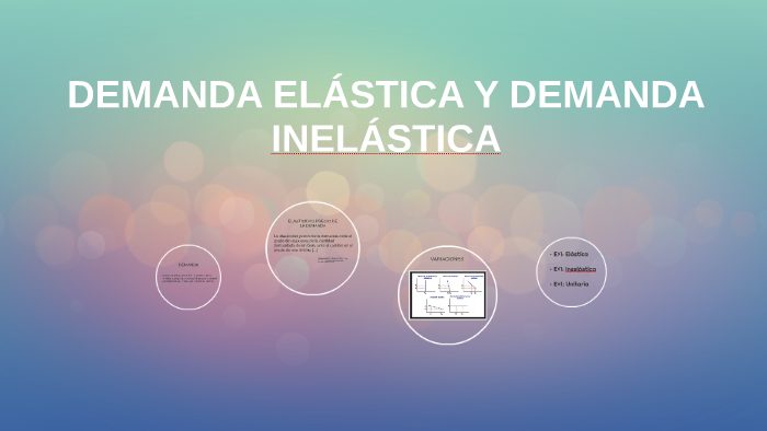 DEMANDA ELASTICA Y DEMANDA INELASTICA by Juan Lopez on Prezi