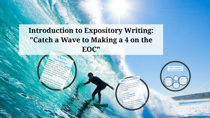 Introduction to Expository Writing: "Catch a Wave to Making by Kellie Stout