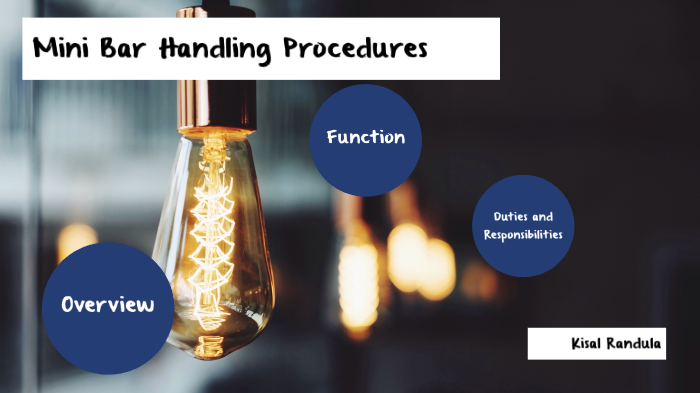 Mini Bar Handling Procedures by Aaranya Ravendran on Prezi