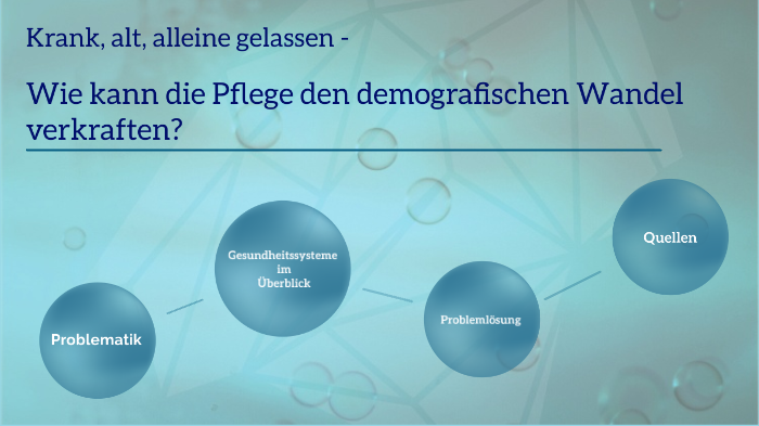 Krank, alt, alleine gelassen - Wie kann die Pflege den demografischen ...