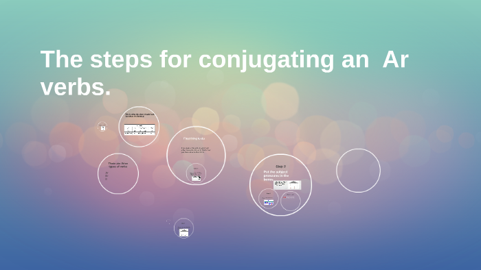 The steps for conjugating an Ar verbs. by Shaden Savage on Prezi