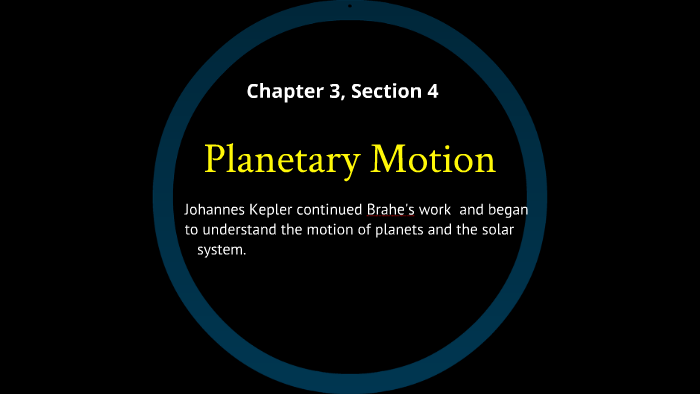 Chapter 3, Section 4 Planetary Motion by Amber Wira on Prezi