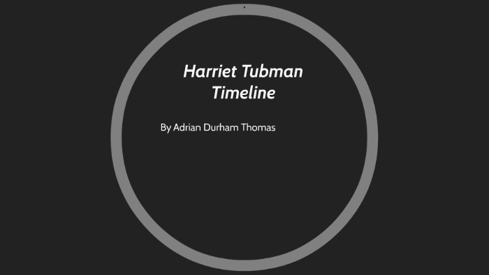 Harriet Tubman Timeline by Adrian Durham Thomas on Prezi