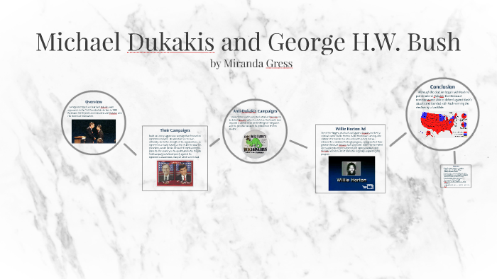 Michael Dukakis and George H.W. Bush by M G