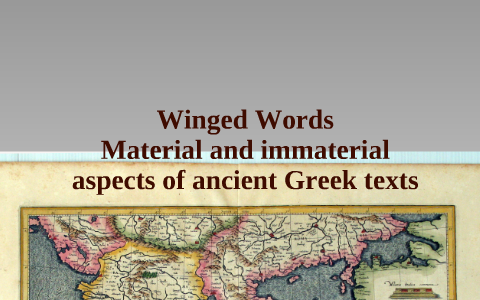 Materiality and Immateriality of Ancient Greek Texts by Mark de Kreij ...