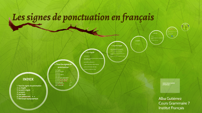 Les signes de ponctuation française by Alba Gutiérrez on Prezi