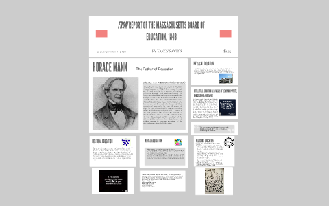 FROM REPORT OF THE MASSACHUSETTS BOARD OF EDUCATION, 1848 by Nancy ...