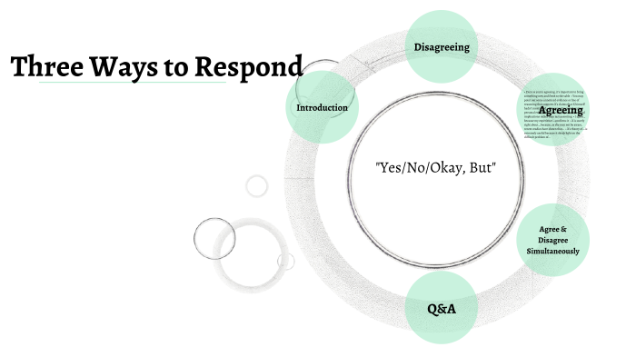 Three Ways to Respond by Ann Bradley on Prezi