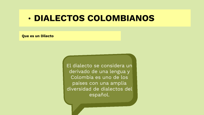 DIALECTOS COLOMBIANOS by Juliana Hernandez on Prezi