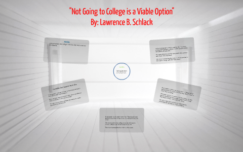 "Not Going to College is a Viable Option" by Nicholas Escobedo on Prezi