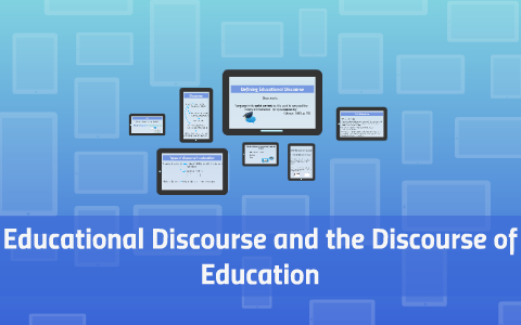 Educational Discourse and the discourse of Education by Joanna ...