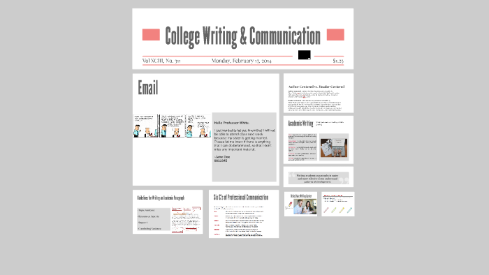 College Writing & Communication by Jessica White on Prezi