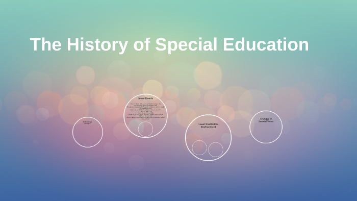The History of Special Education by Frances Johnson