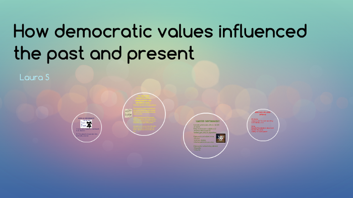 How democratic values influenced the past and present by Laura Swope